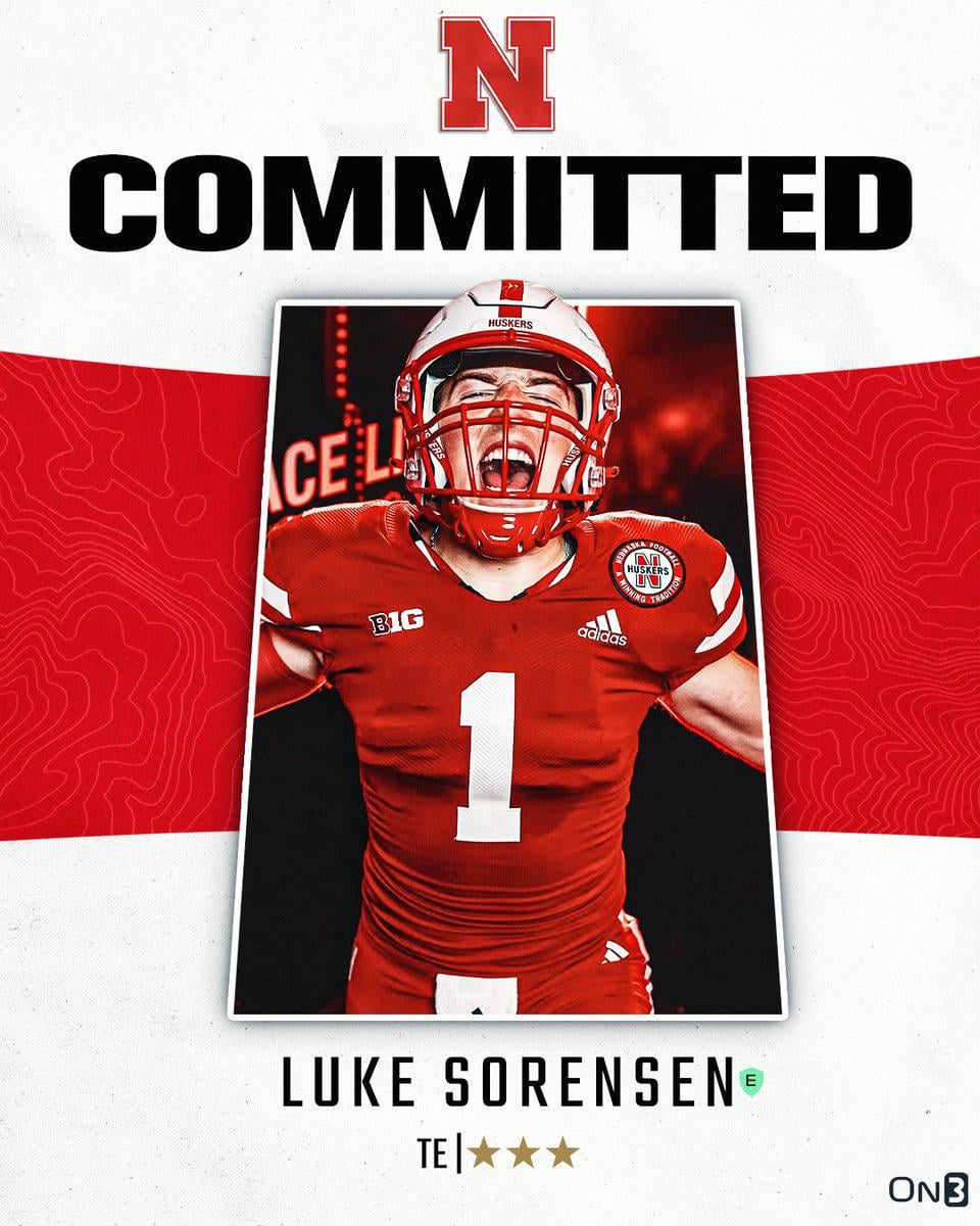 BREAKING: Three-Star Tight End Luke Sorensen Commits to Nebraska ...