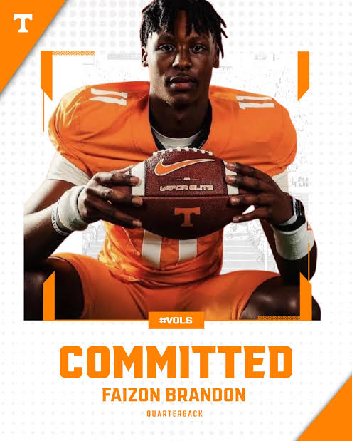 BREAKING: Five-Star QB Faizon Brandon Commits to Tennessee Volunteers ...